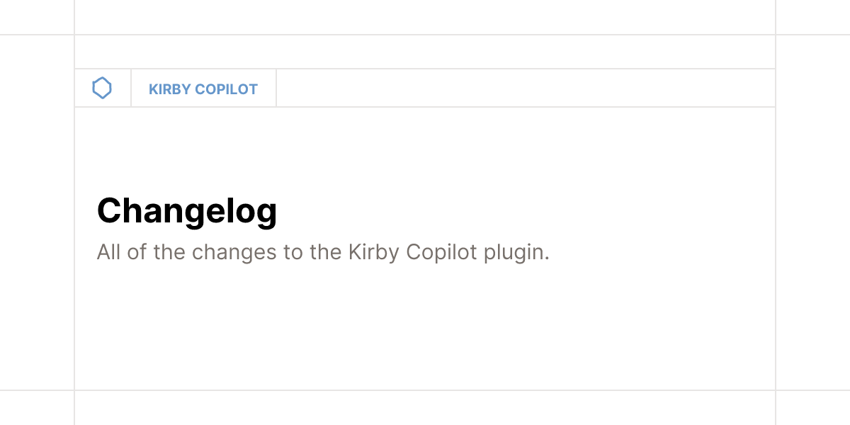 Changelog – Kirby Copilot