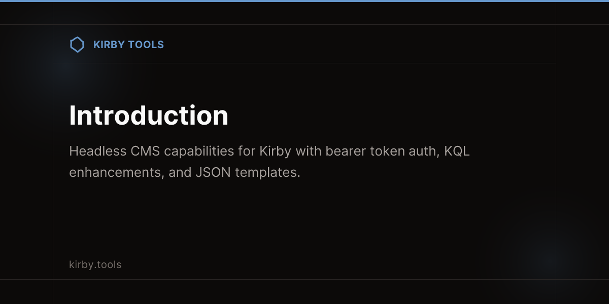 Introduction – Kirby Tools