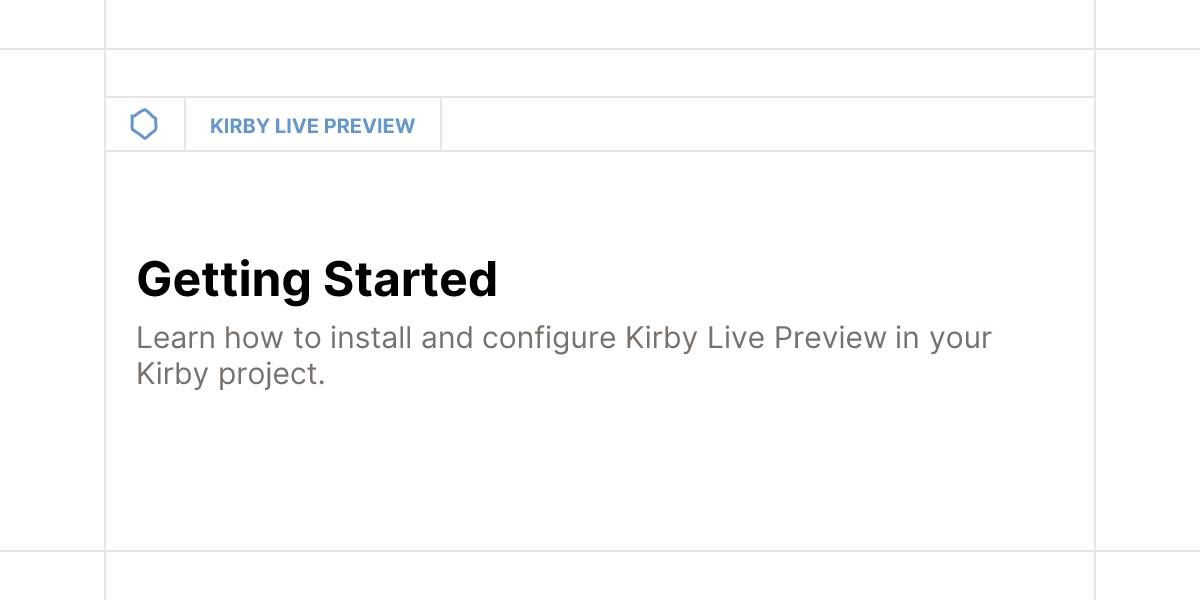 Getting Started – Kirby Live Preview