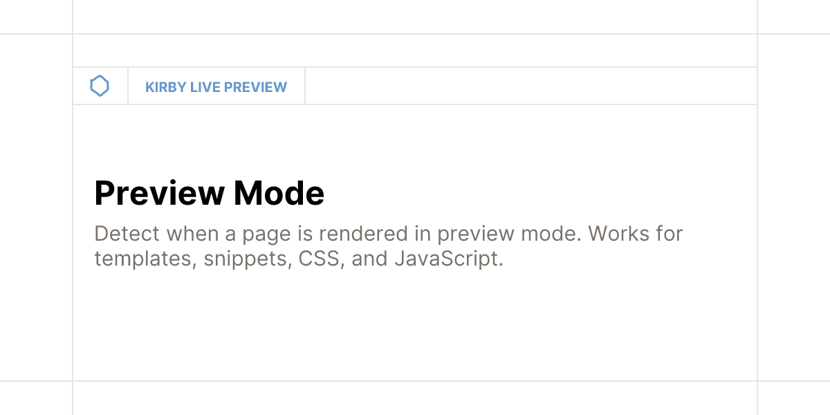 Preview Mode – Kirby Live Preview